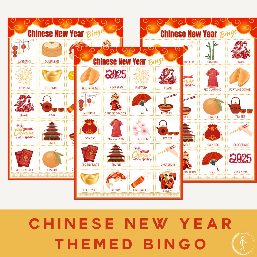 Chinese New Year Bingo | Lunar New Year Bingo | Chinese New Year ...