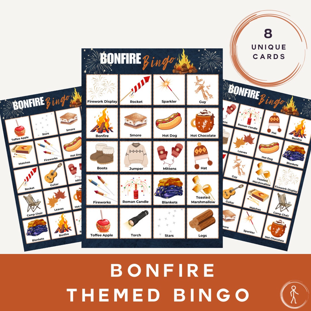 Bonfire Bingo | Bonfire Themed Game | Firework Bingo | Guy Fawkes ...