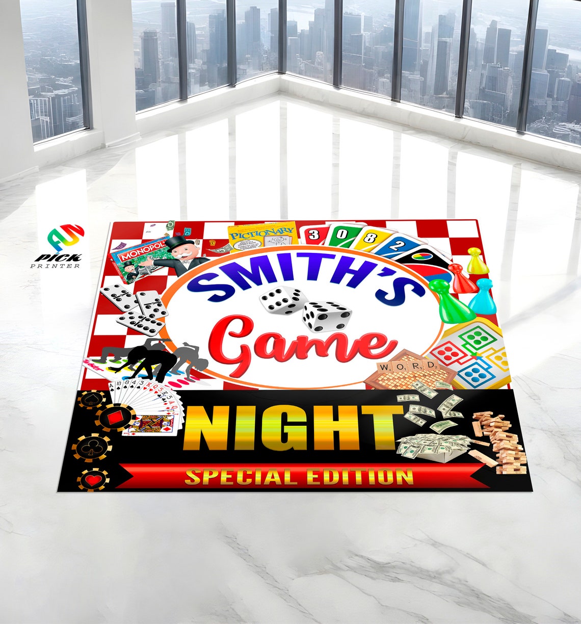 Custom Game Night Backdrop: Board Games Party Banner - Etsy