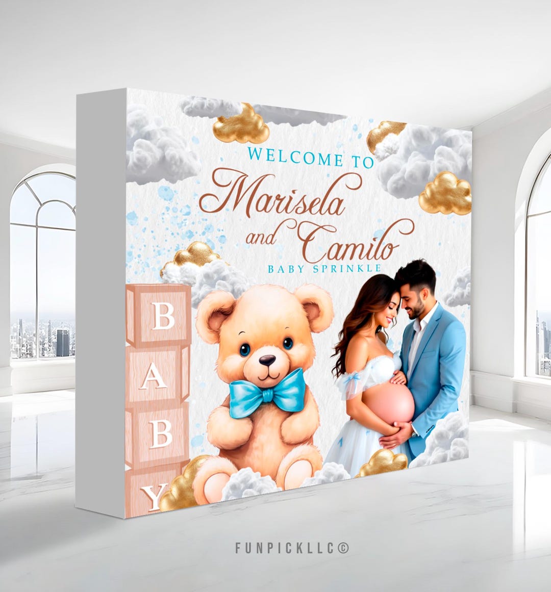 Teddy Bear Pop up Banner | It's a Boy Retractable Banner | We Can't ...