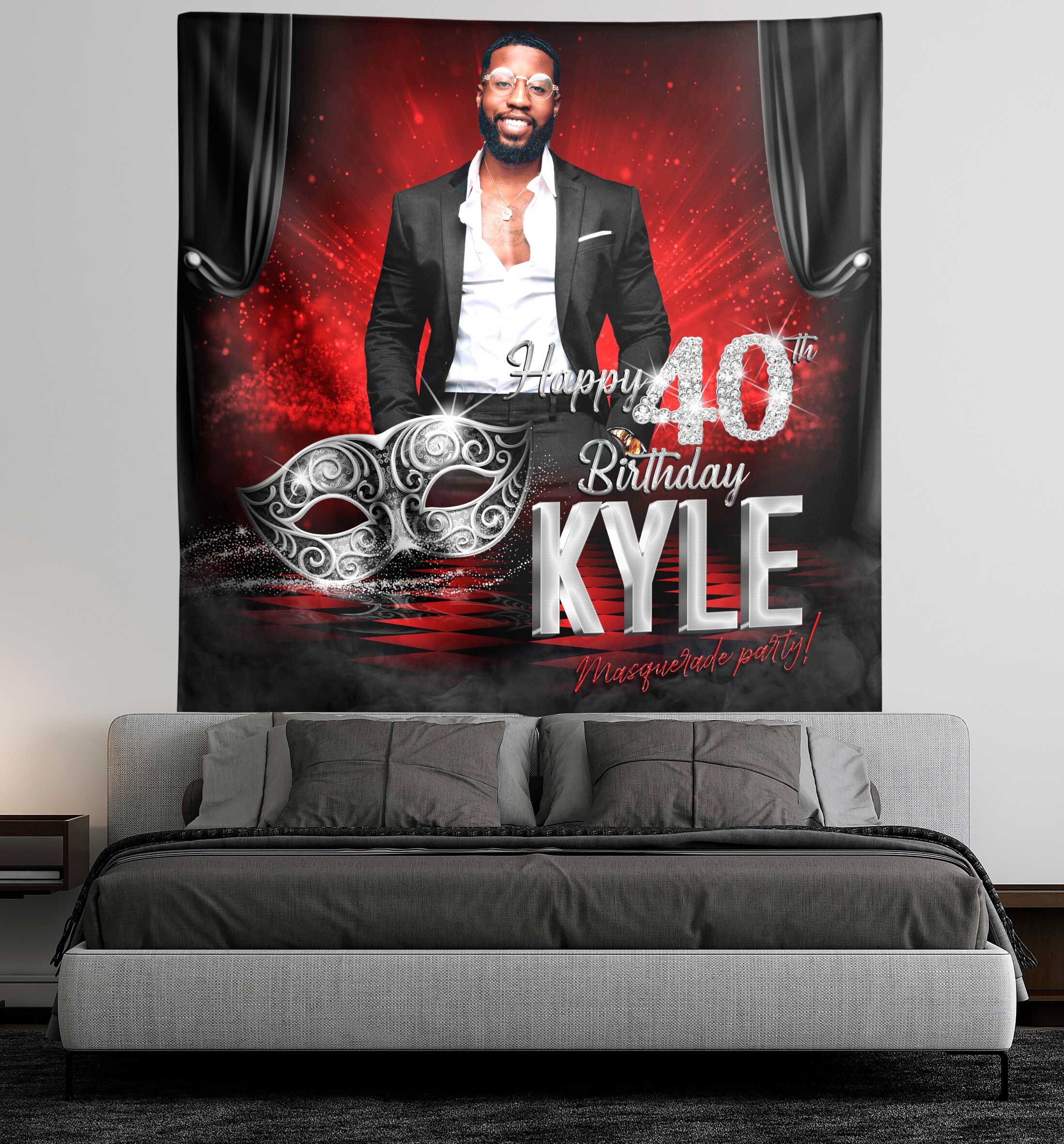 Luxury Masquerade Backdrop Masquerade Ball Banner Mardi Grastapestry ...