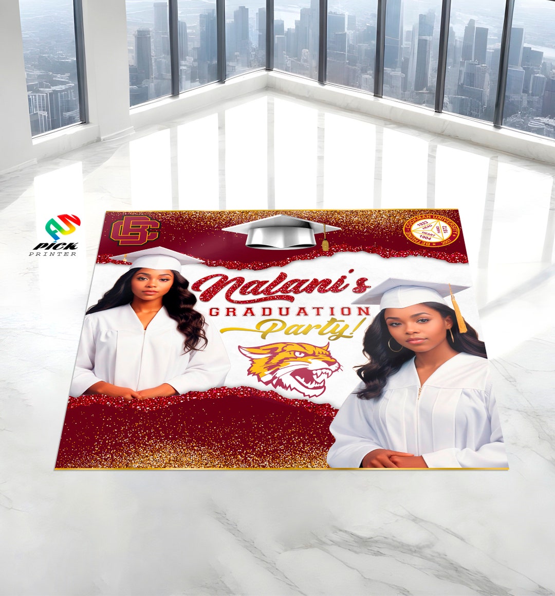 Red and White Graduation Floor Decal, Prom Vinyl Floor Sticker, Prom ...