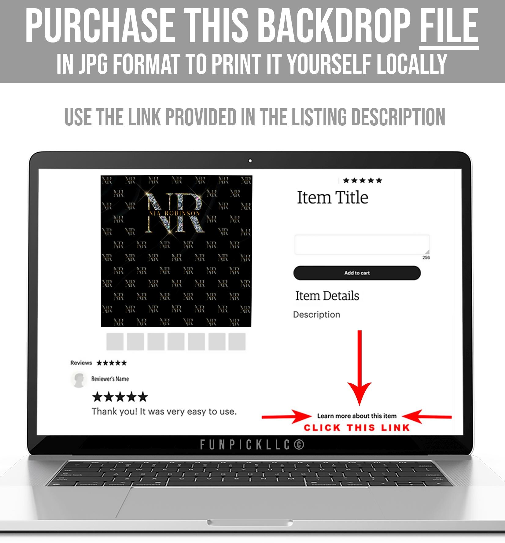 Logo Name Step and Repeat Banner: Black & Gold Retractable Backdrop - Etsy