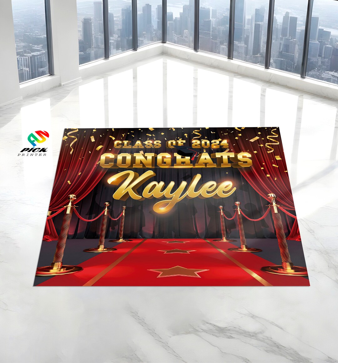 Graduation Floor Decal: Congrats Class of 2024 Adhesive - Etsy