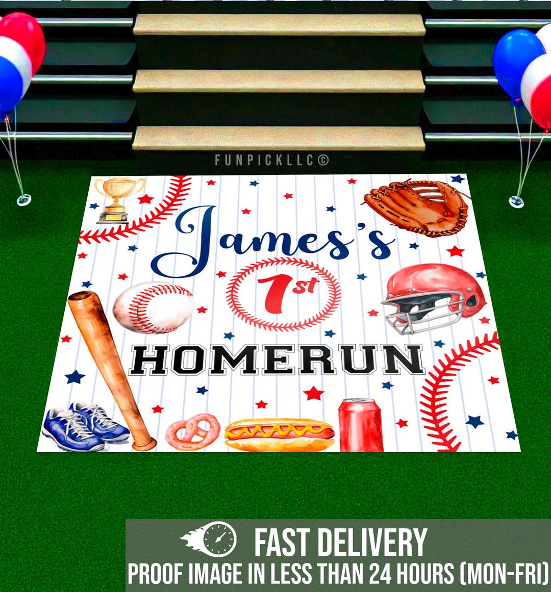 Baseball Floor Decal | Baseball Bat Decal | Sports Floor Sticker ...