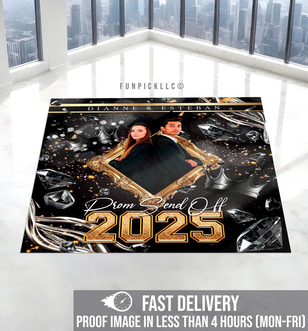 Black Diamond Graduation Floor Decal | College Graduation Decal | Class ...