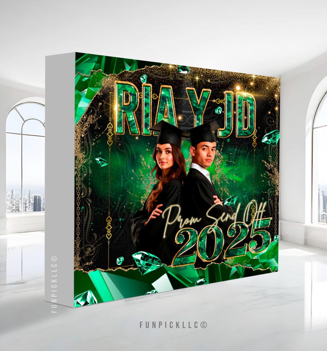 Emerald Graduation Pop up Banner | Emerald Prom Send off Banner ...