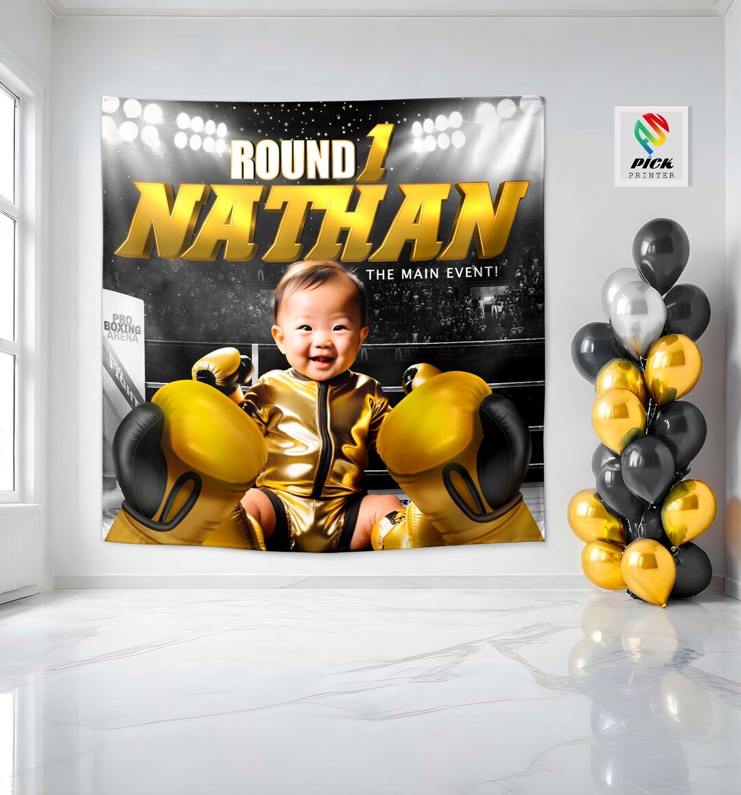Boxing Birthday Tapestry: Round 1 Photo Banner (digital Design) - Etsy