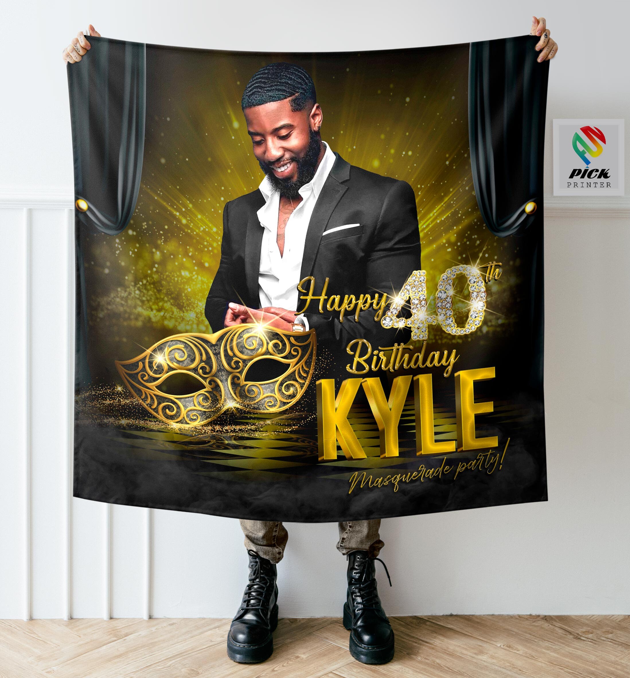 Luxury Masquerade Backdrop Masquerade Ball Banner Mardi Gras Tapestry ...