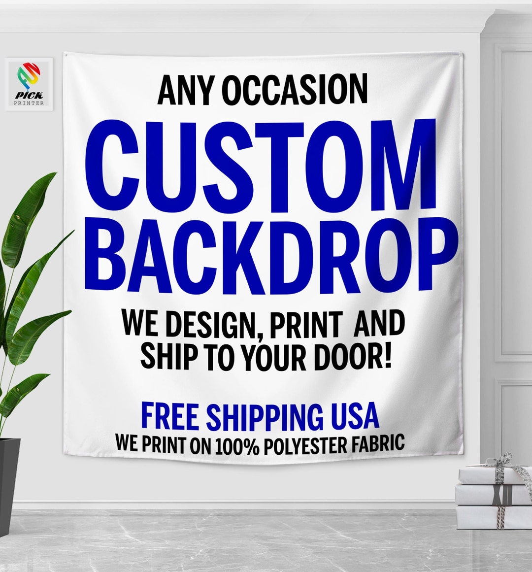 Custom Photo Backdrop Custom Birthday Banner Custom Picture Tapestry ...