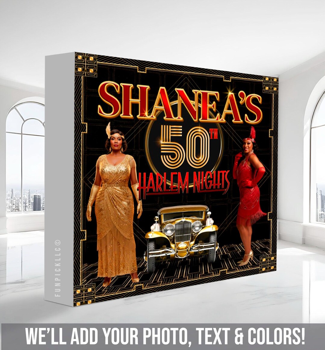 Gatsby Pop up Banner: Art Deco Backdrop, Harlem Nights Tapestry or ...