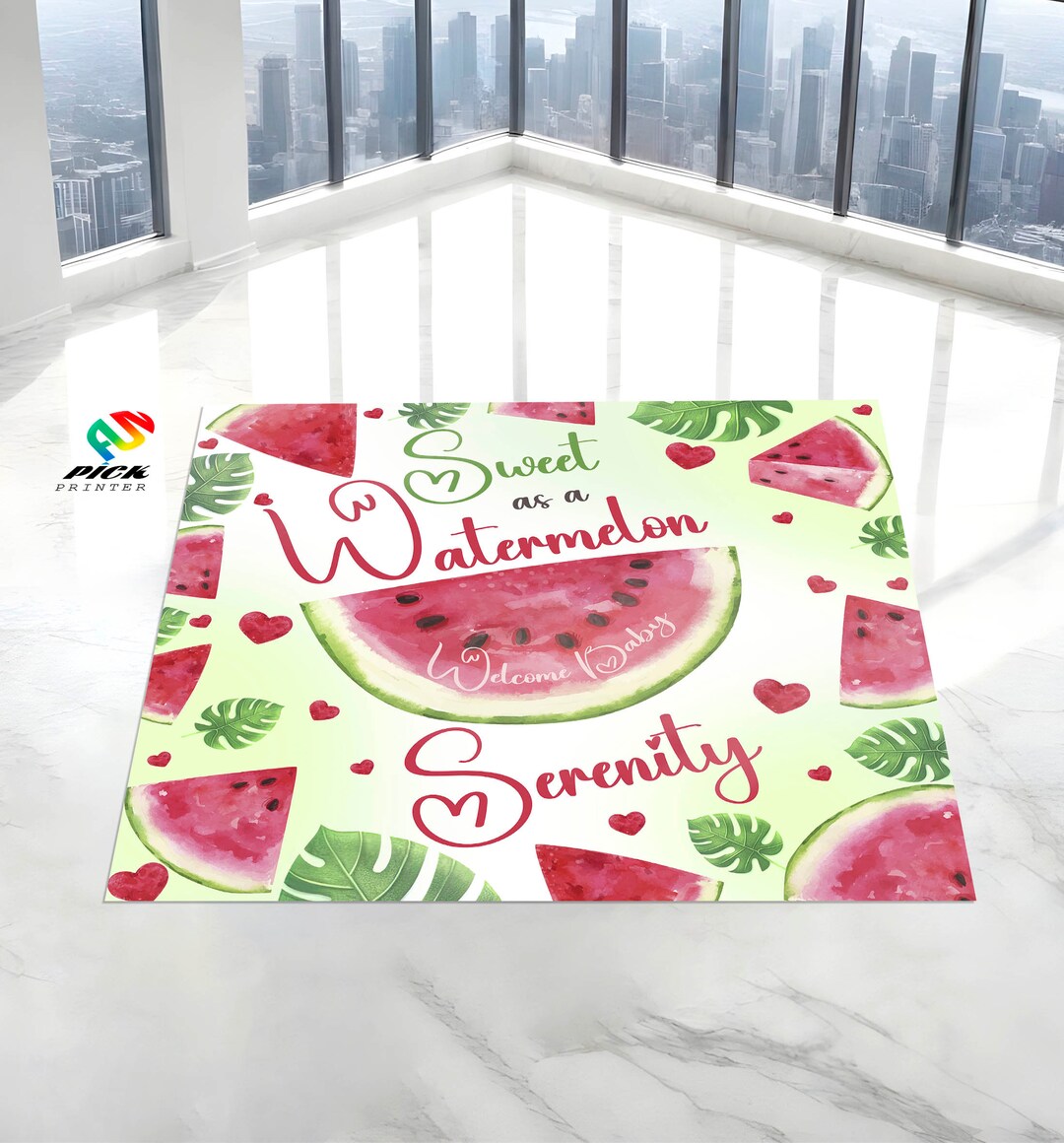 Watermelon Floor Decal: Summer Fruit Vinyl Sticker - Etsy
