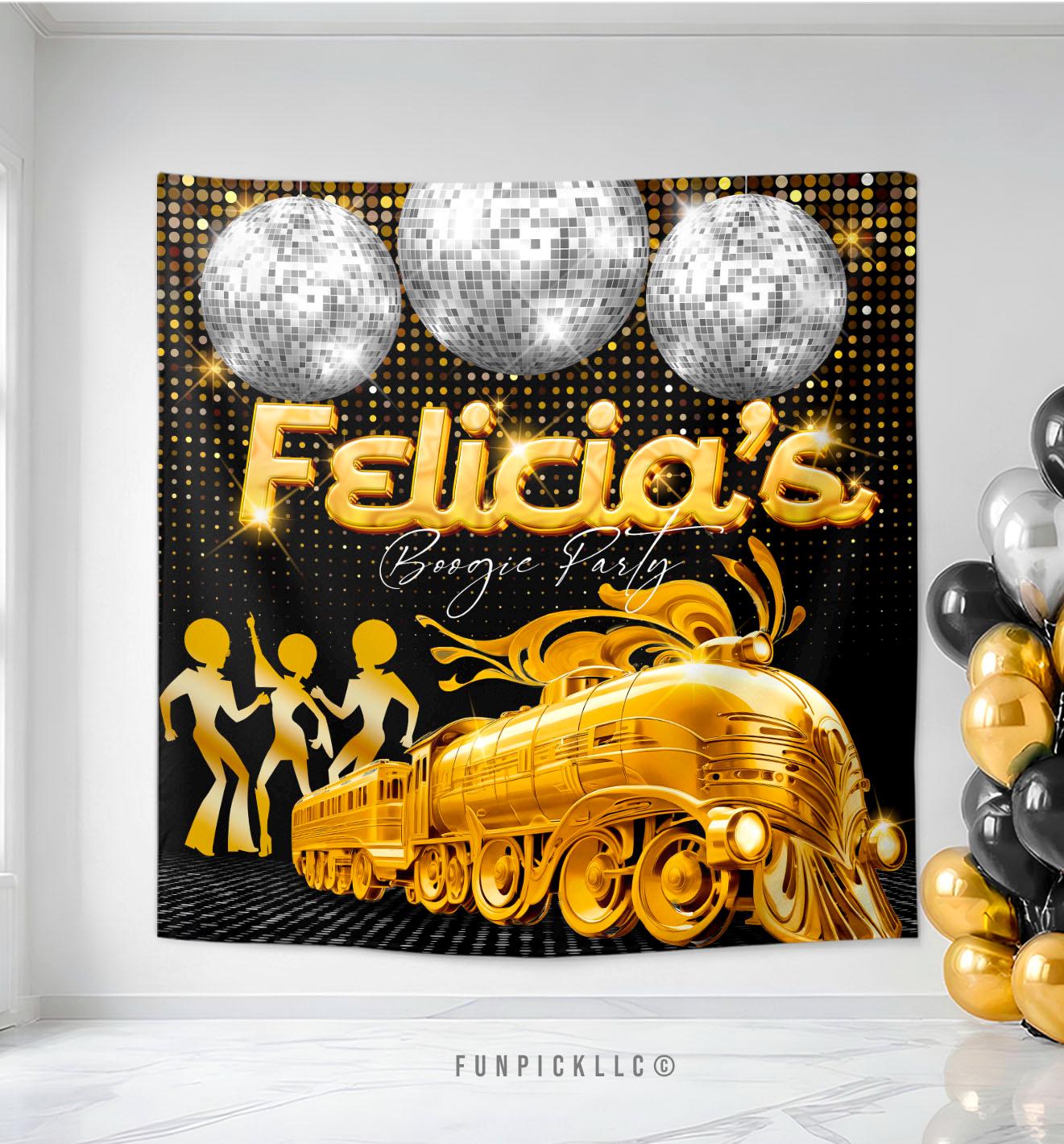 Retro 70s Disco Ball Banner: Custom Boogie Party Backdrop - Etsy
