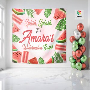 Watermelon Backdrop, Summer Fruits Banner, Fruits Wall Decor, Watermelon Vinyl, Melon Custom ...