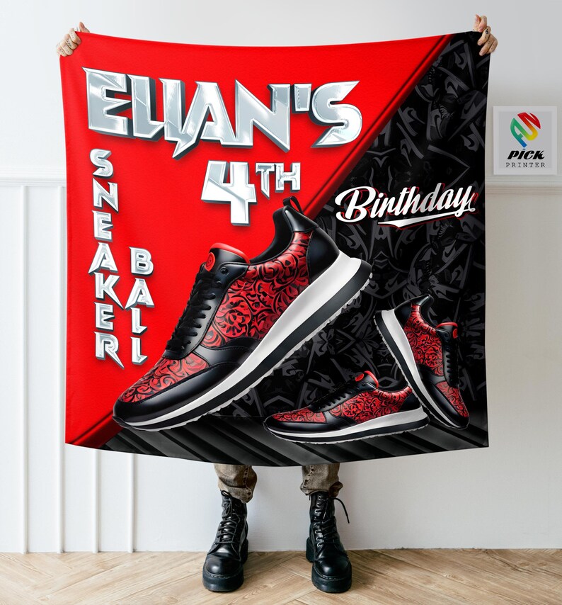 Sneaker Ball Backdrop Sneakerball Banner Sneaker Tapestry Red and ...