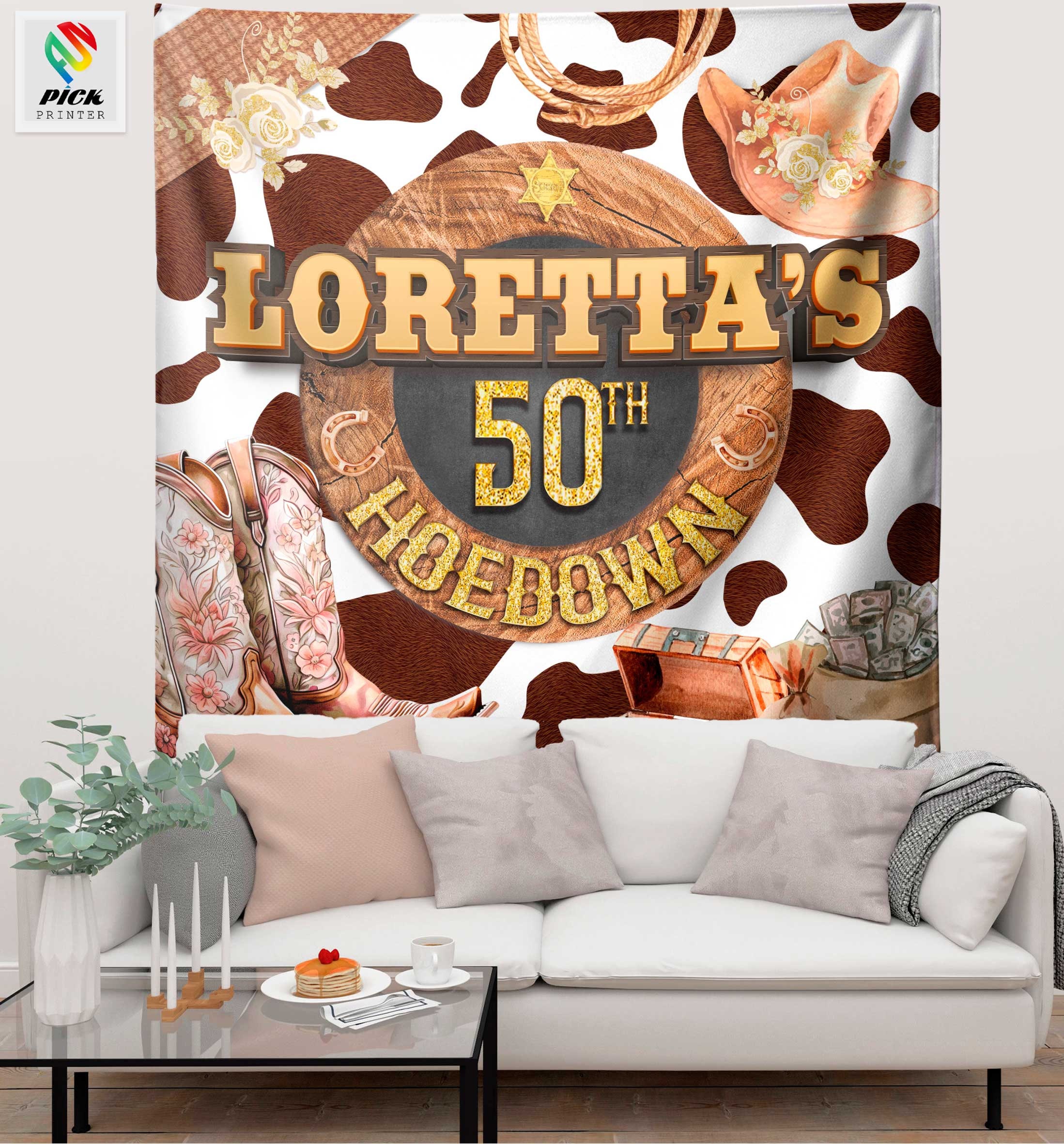 Cowgirl Boots Backdrop: Western Rodeo Party Banner - Etsy