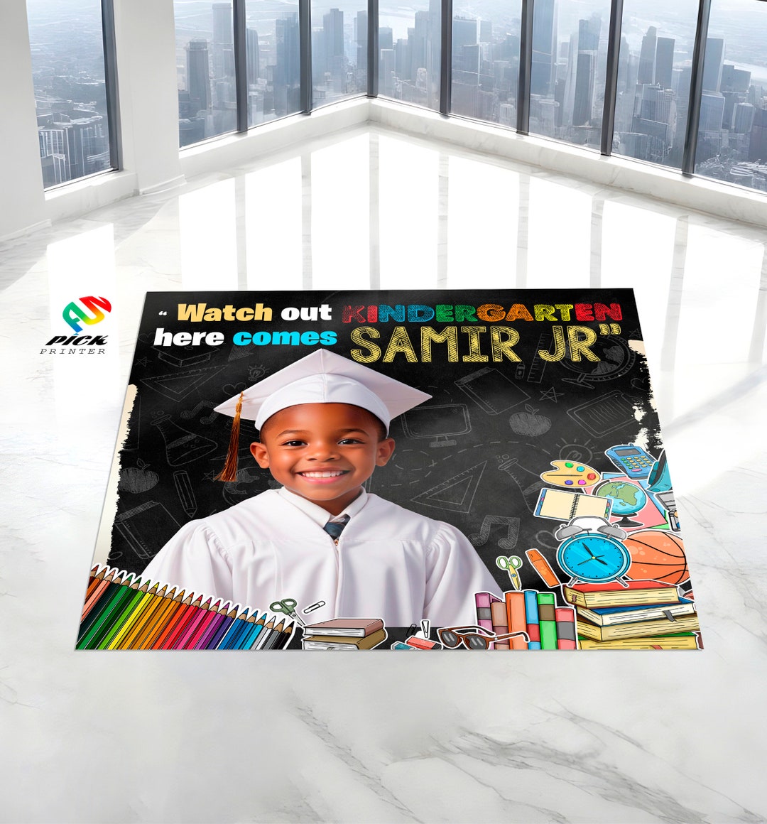 Kindergarten Graduation Floor Decal: Custom Prom Sticker, Class of 2024 ...