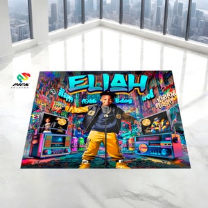 Graffiti Party Backdrop, Hip Hop Party Banner, 90s Party Vinyl Banner ...