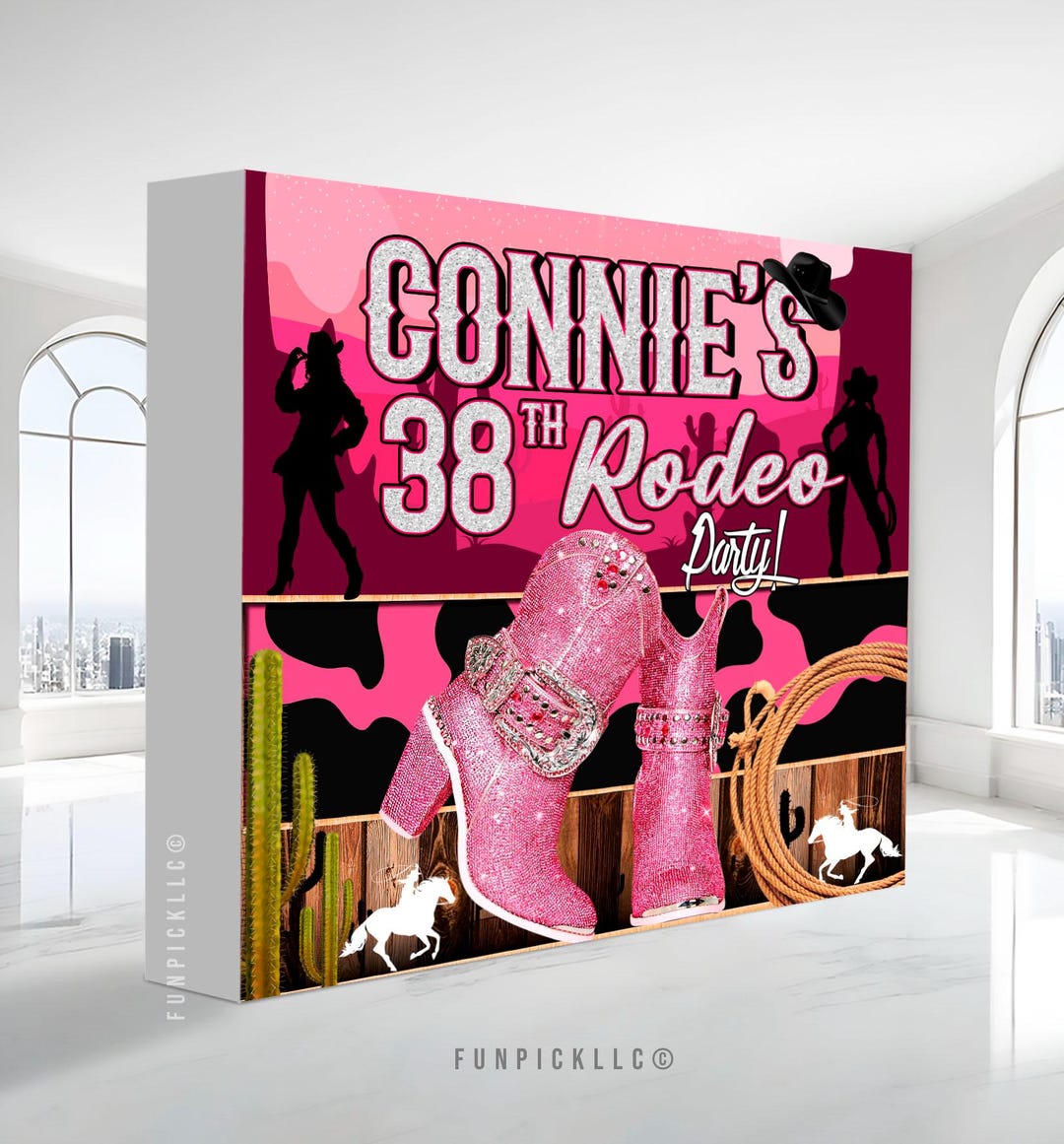 Western Pop up Banner | Cowgirl Retractable Banner | Cowboy Boots ...