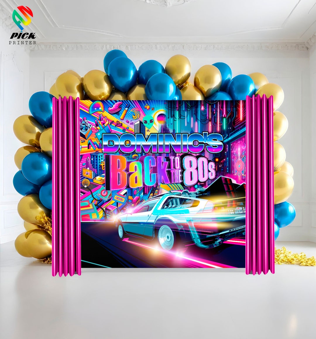 Vintage 80s Vinyl Banner: Retro Party Backdrop, Custom Wall Art - Etsy