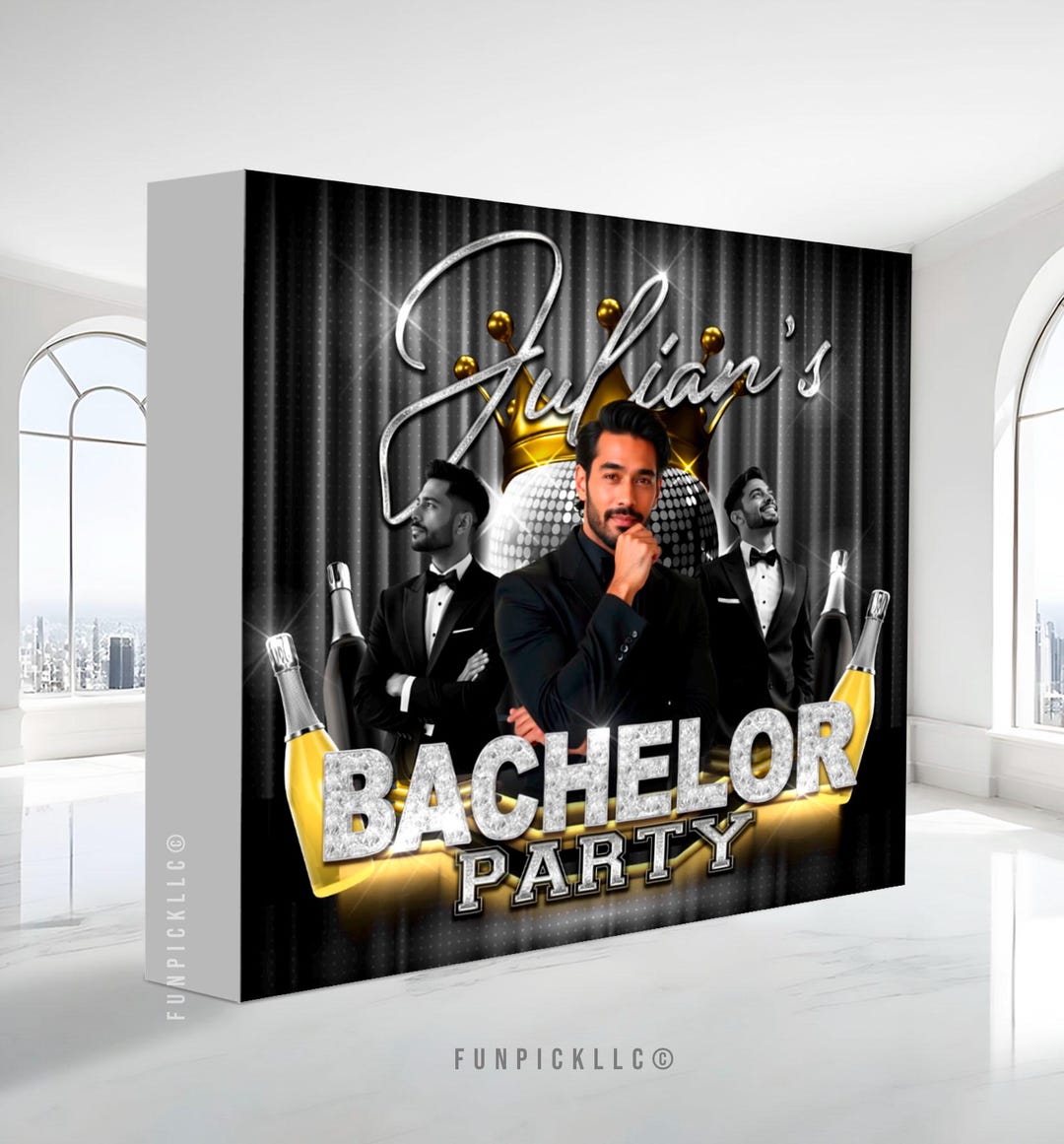 Custom Bachelor Party Backdrop: Groomsmen Retractable Banner - Etsy