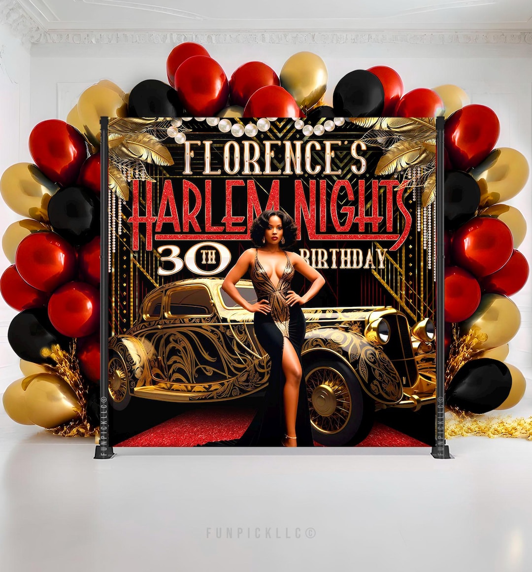 Harlem Nights Vinyl Banner | Roaring 20s Gatsby Party Backdrop - HAR01 ...