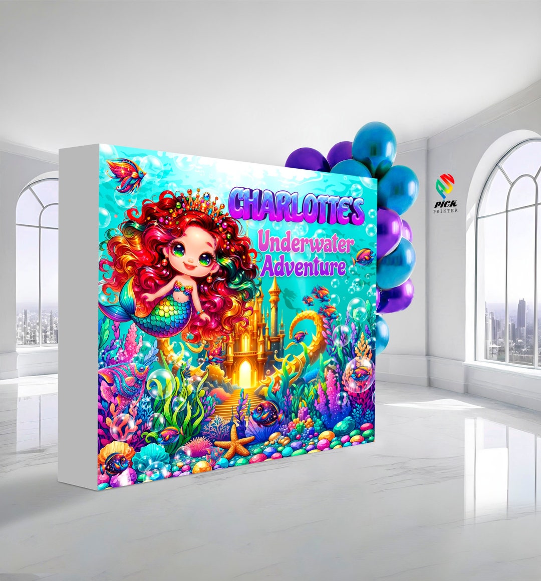 Little Mermaid Pop up Banner: Under the Sea Party Display - Etsy