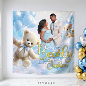 Blue Teddy Bear Baby Shower Banner: It's a Boy Backdrop - Etsy