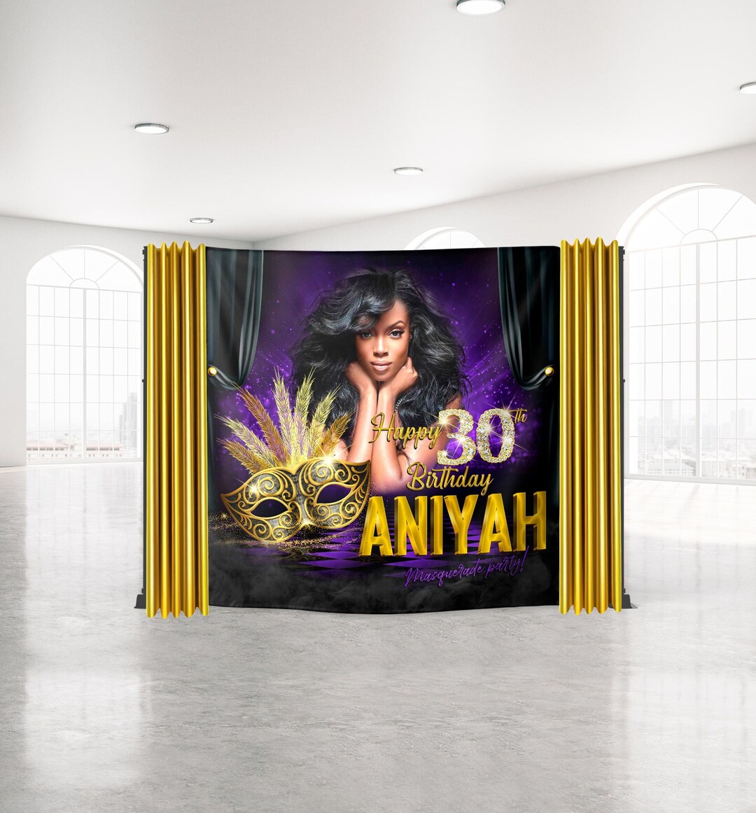 Personalized Masquerade Ball Backdrop: Mardi Gras Party Banner - Etsy