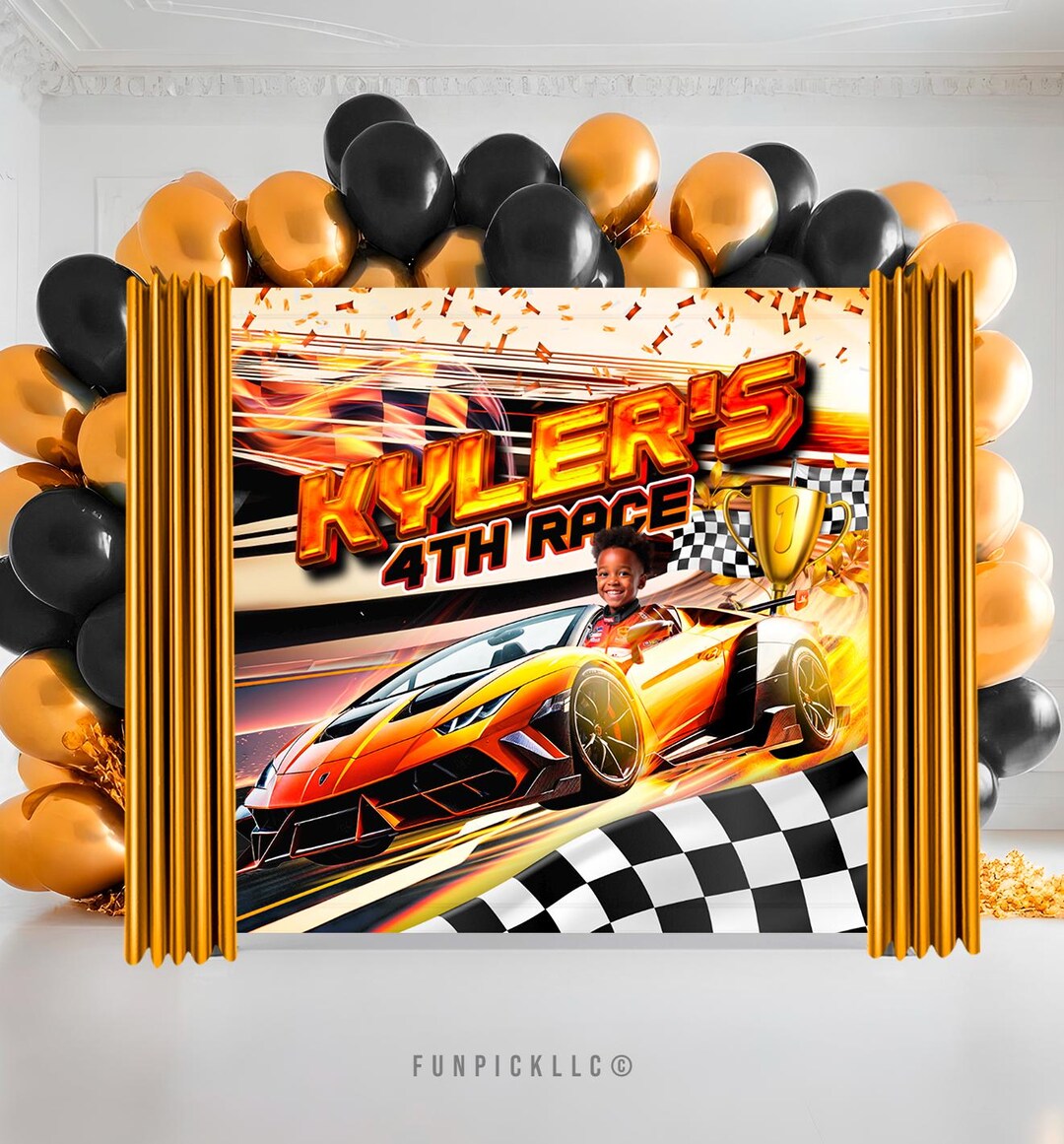 Formula 1 Racing Car Backdrop: Custom Vinyl Banner - Etsy