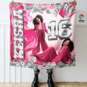 100 Dollar Bills Backdrop Money Green Banner Cash Tapestry Pink Dollar ...