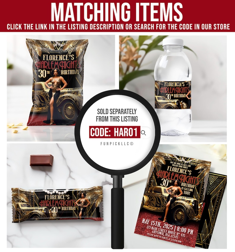 Harlem Nights Vinyl Banner | Roaring 20s Gatsby Party Backdrop - HAR01 ...
