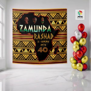 African Royalty Backdrop Zamunda Theme Banner African Prince Vinyl ...