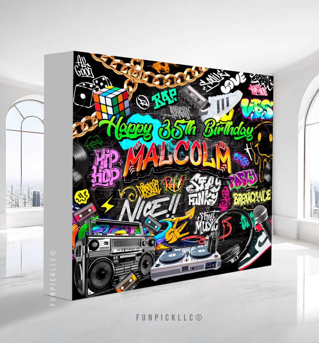 90s Party Backdrop: Custom Throwback Retractable Banner - Etsy
