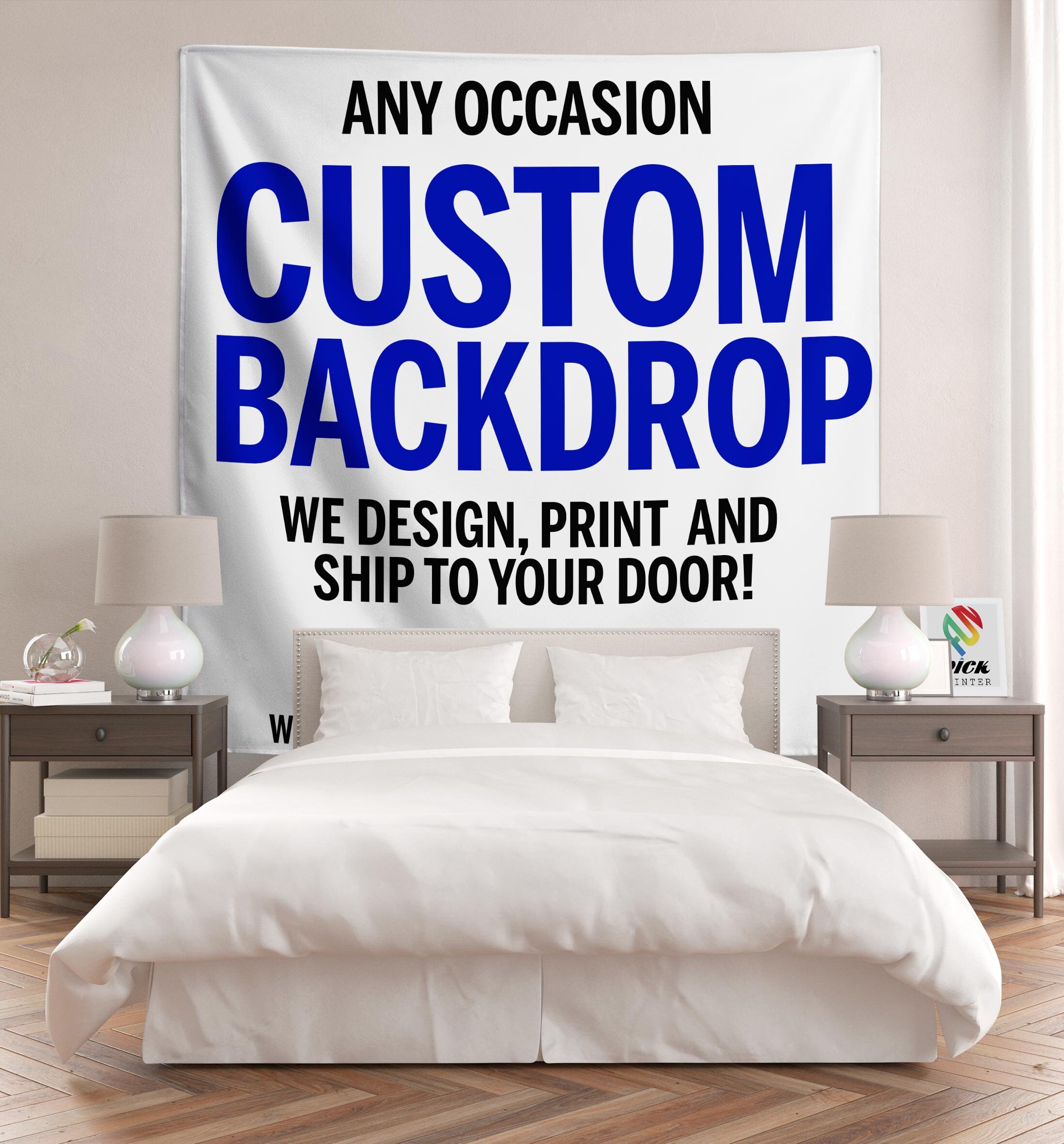Custom Photo Backdrop Custom Birthday Banner Custom Picture Tapestry ...