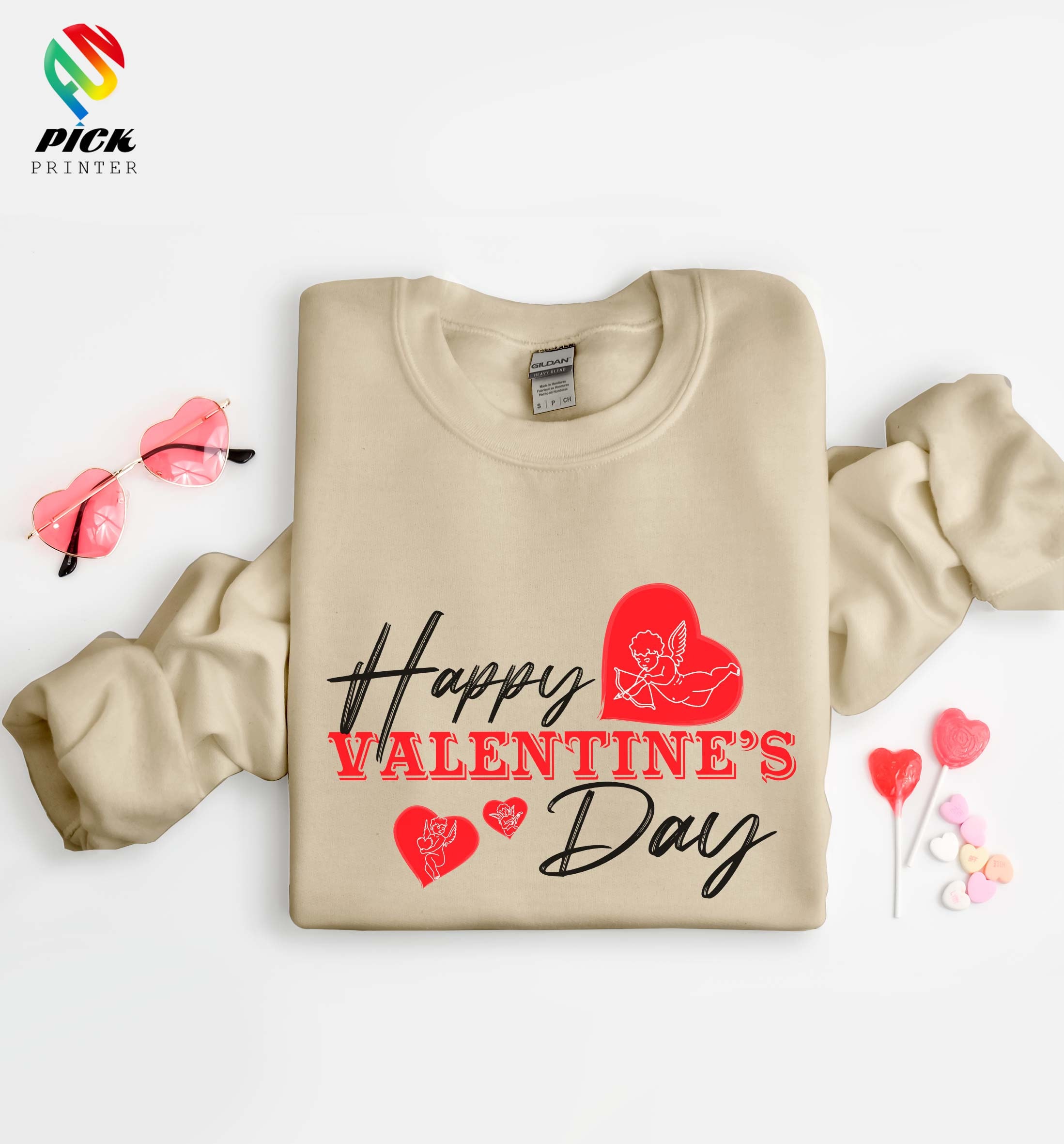 Happy Valentine's Day Sweatshirt Valentine's Day Sweatshirts Valentine ...