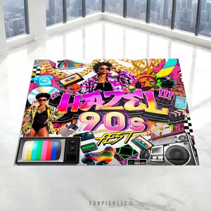 90s Theme Vinyl Banner: Custom Hip Hop Backdrop - Etsy