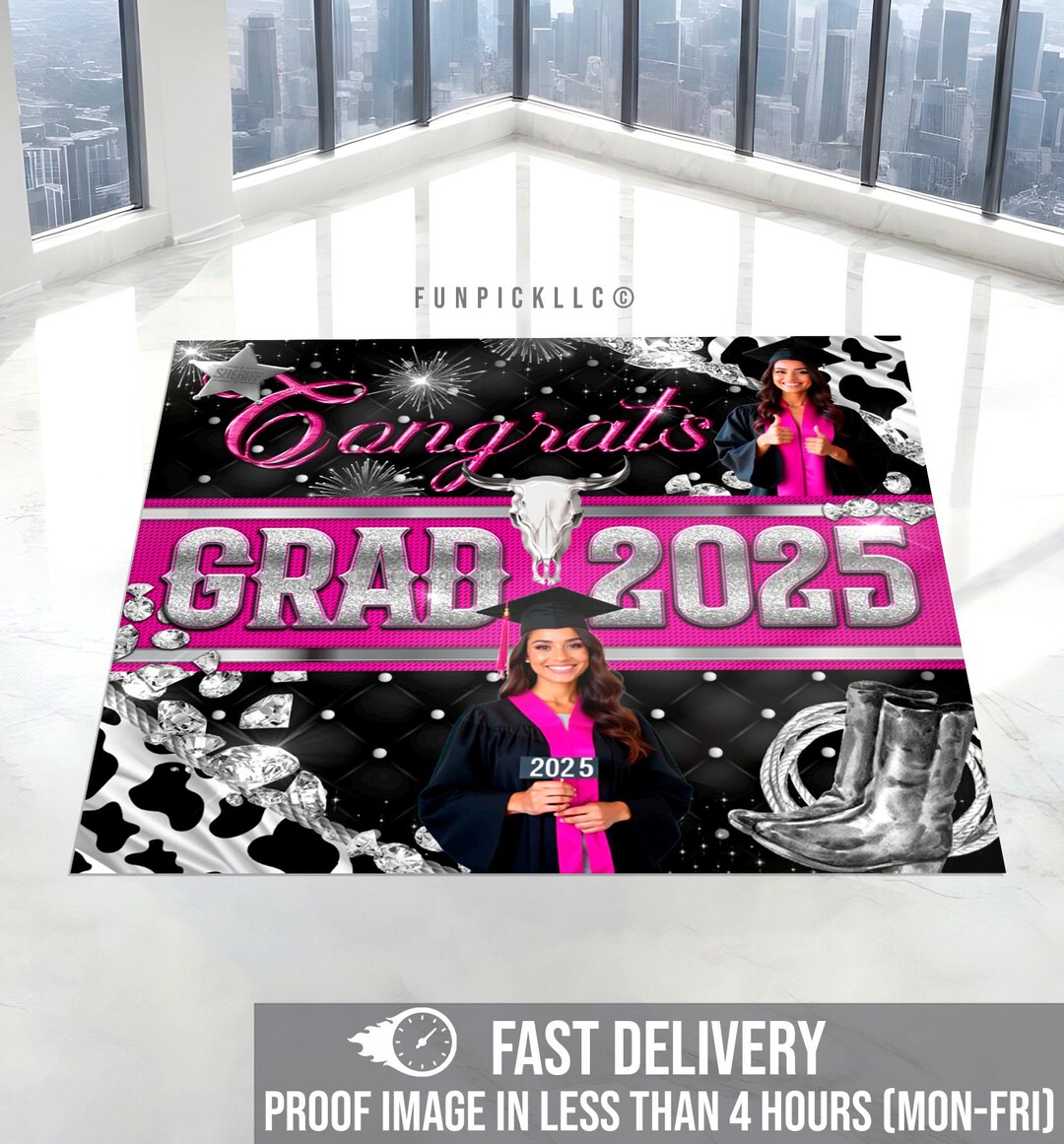 Cowgirl Graduation Floor Decal: Western Prom Send Off, Class of 2025 - Etsy