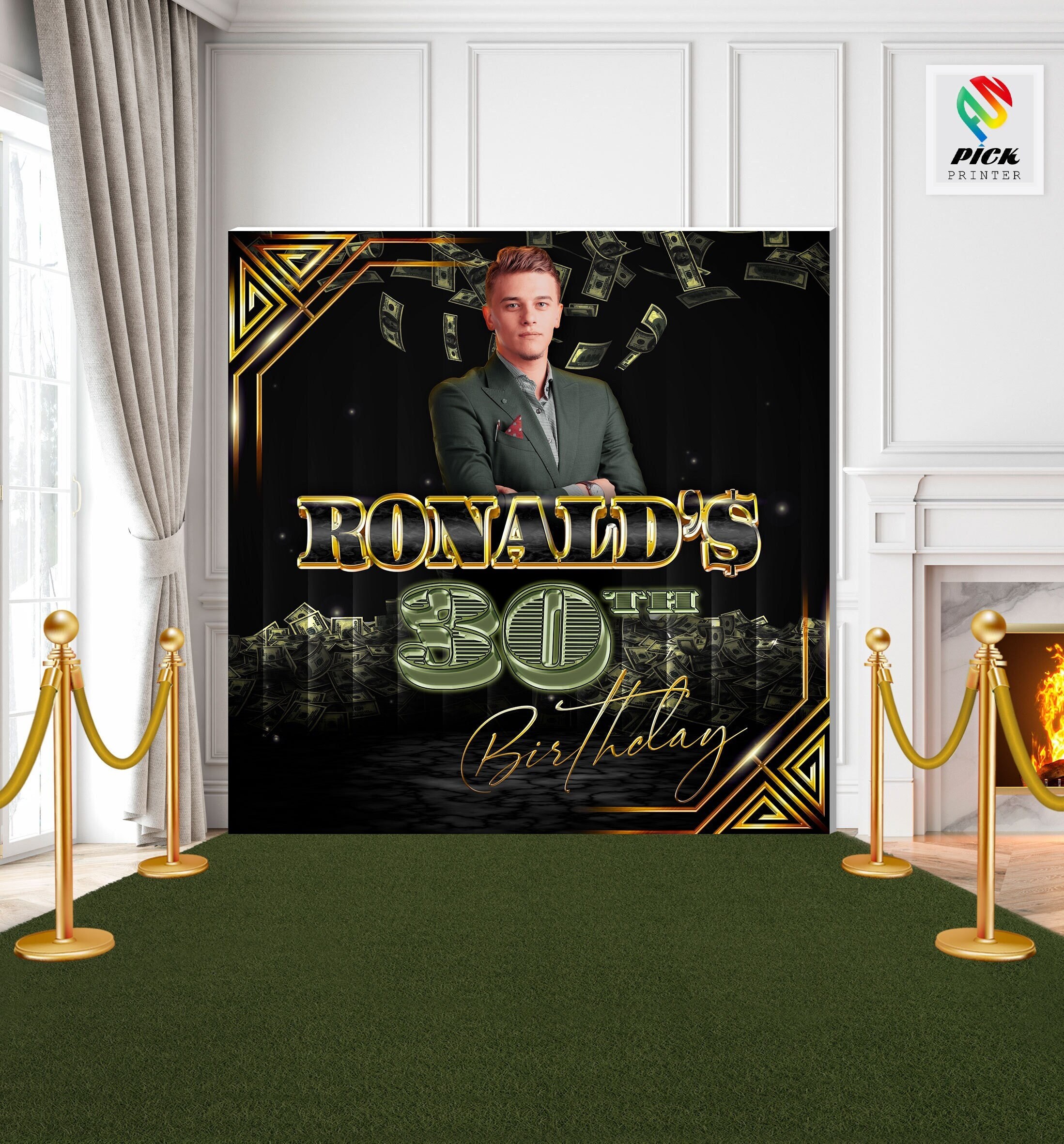 Money Backdrop Dollars Banner Money Backdrop for Men - Etsy