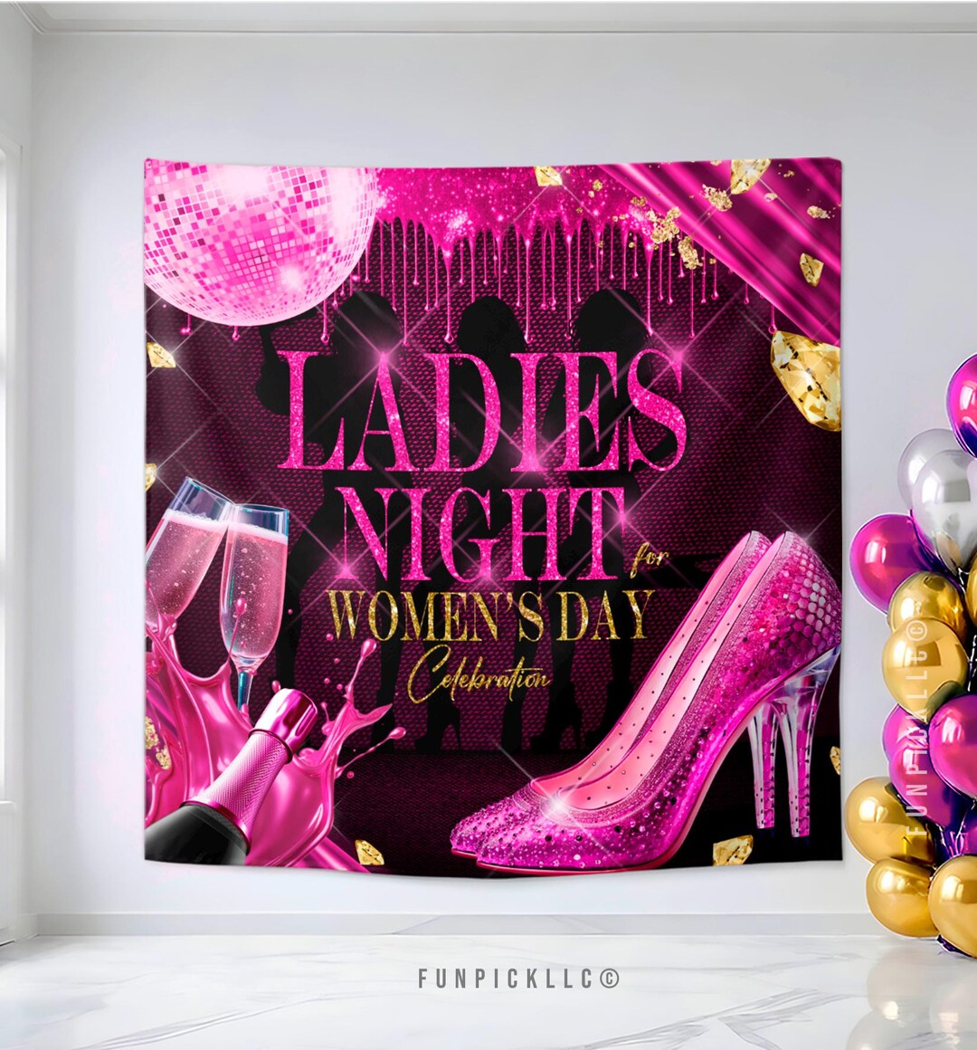 Women's Day Party Banner: Ladies Night Tapestry, Feminist Wall Art - Etsy