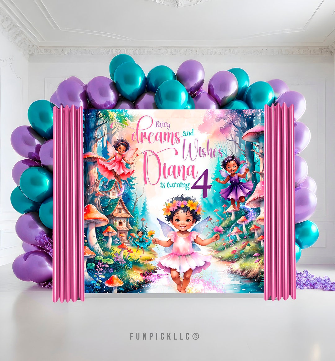 Fairy Garden Birthday Banner: Custom Vinyl Backdrop - Etsy