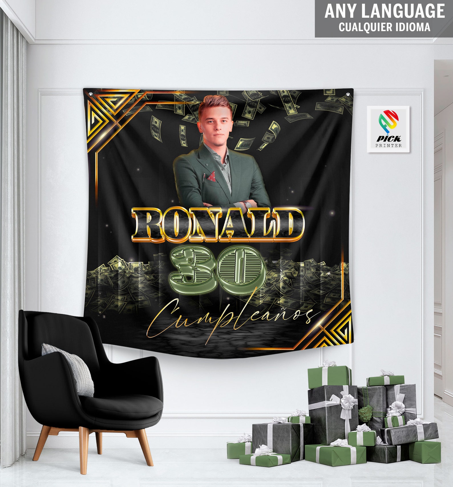 Money Backdrop Dollars Banner Money Backdrop for Men - Etsy