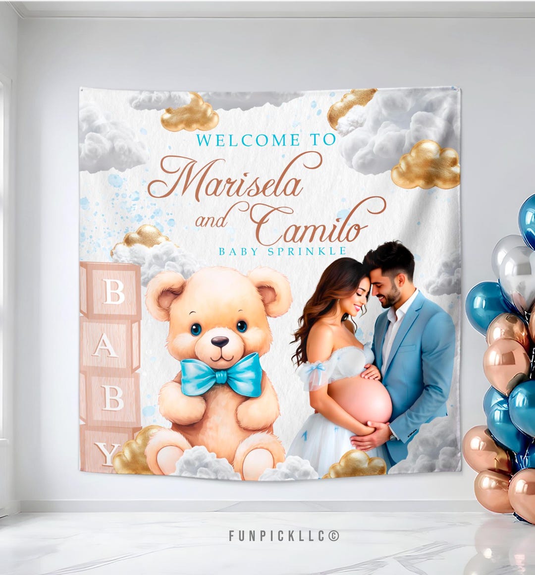 Teddy Bear Baby Shower Banner: It's a Boy Tapestry - Etsy