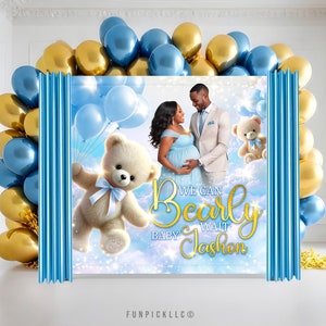 Blue Teddy Bear Baby Shower Banner: It's a Boy Backdrop - Etsy