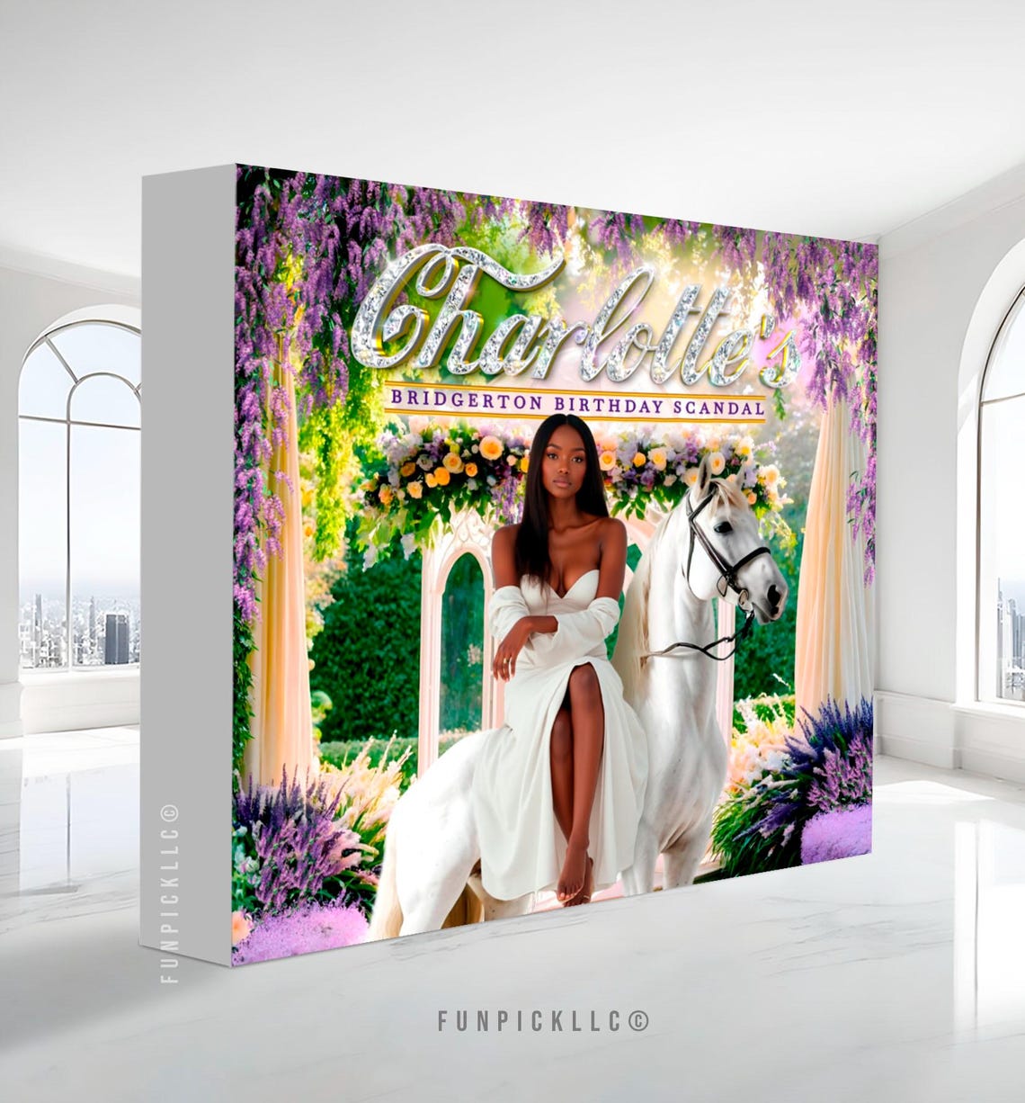 Lavender Garden Banner: Victorian Royalty Decor, Custom Backdrop - Etsy