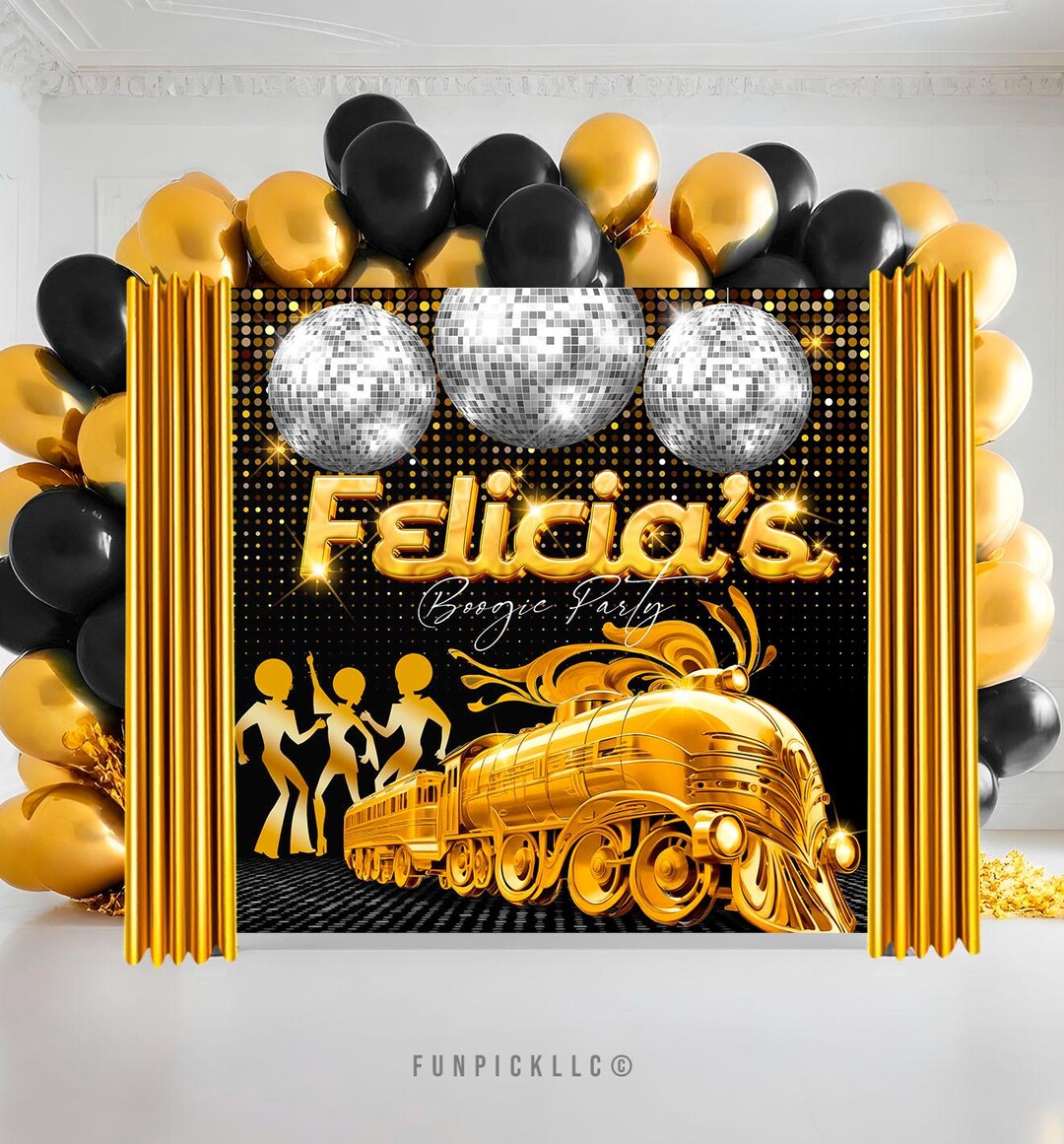 Retro Disco Ball Banner: 70s Boogie Party Backdrop - Etsy