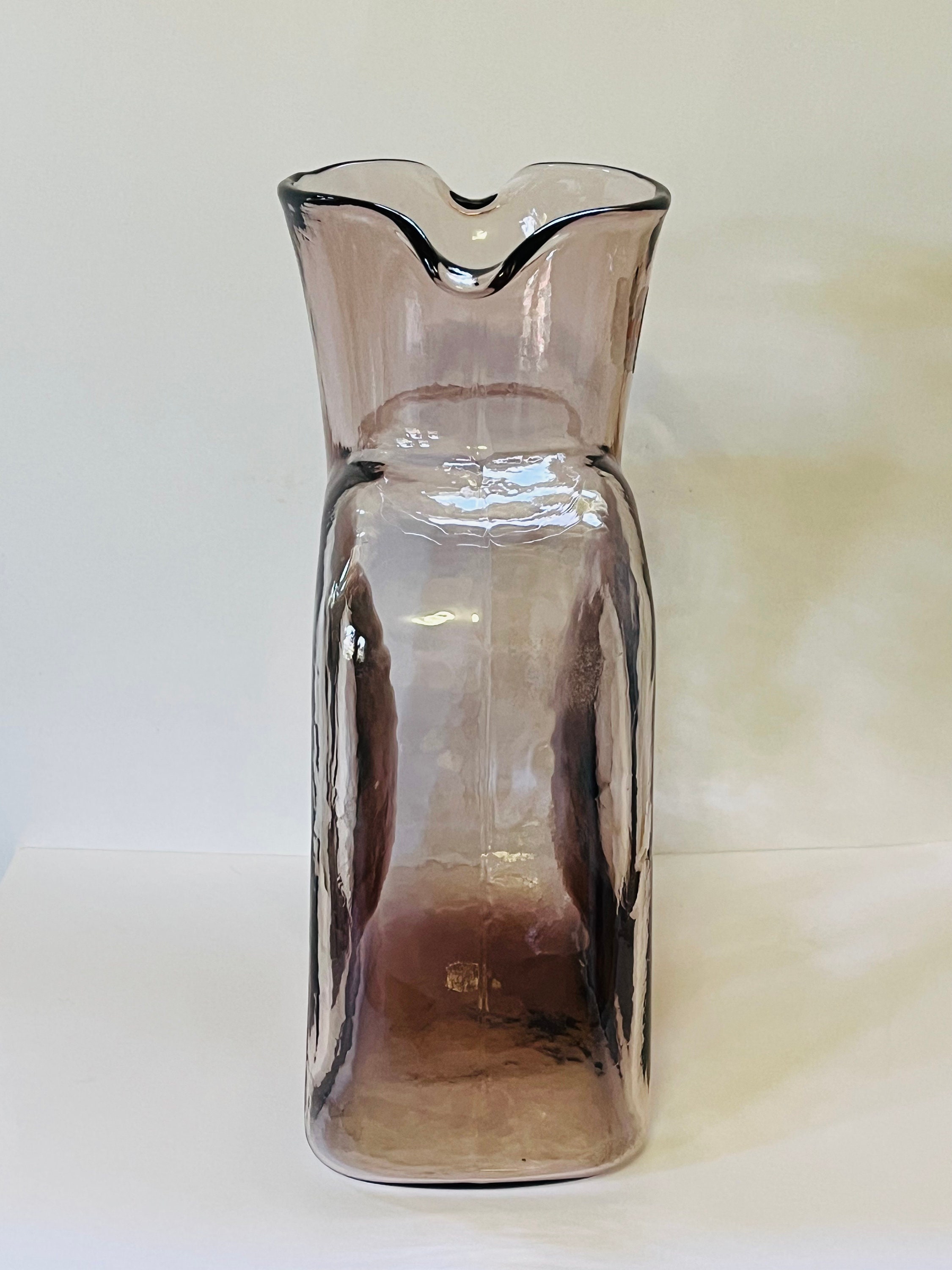 Vintage Blenko Handmade Amethyst Color Double Spot Carafe - Etsy
