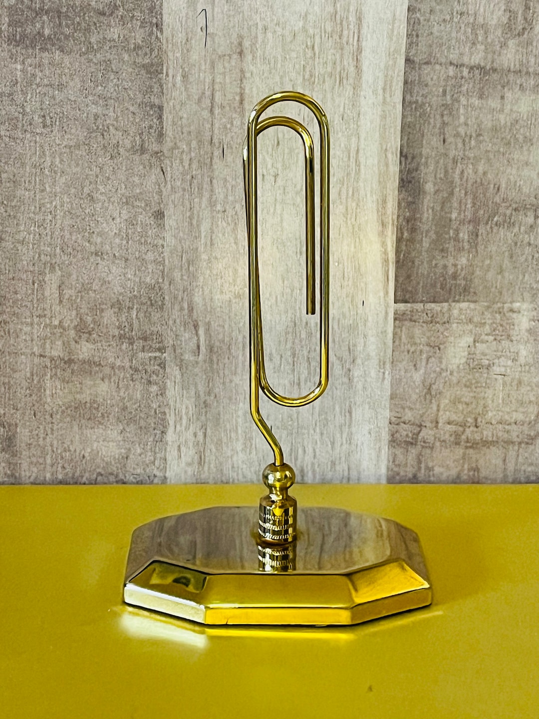 Gold Tone Paperclip Memo Holder Picture Holder Desk Decor - Etsy