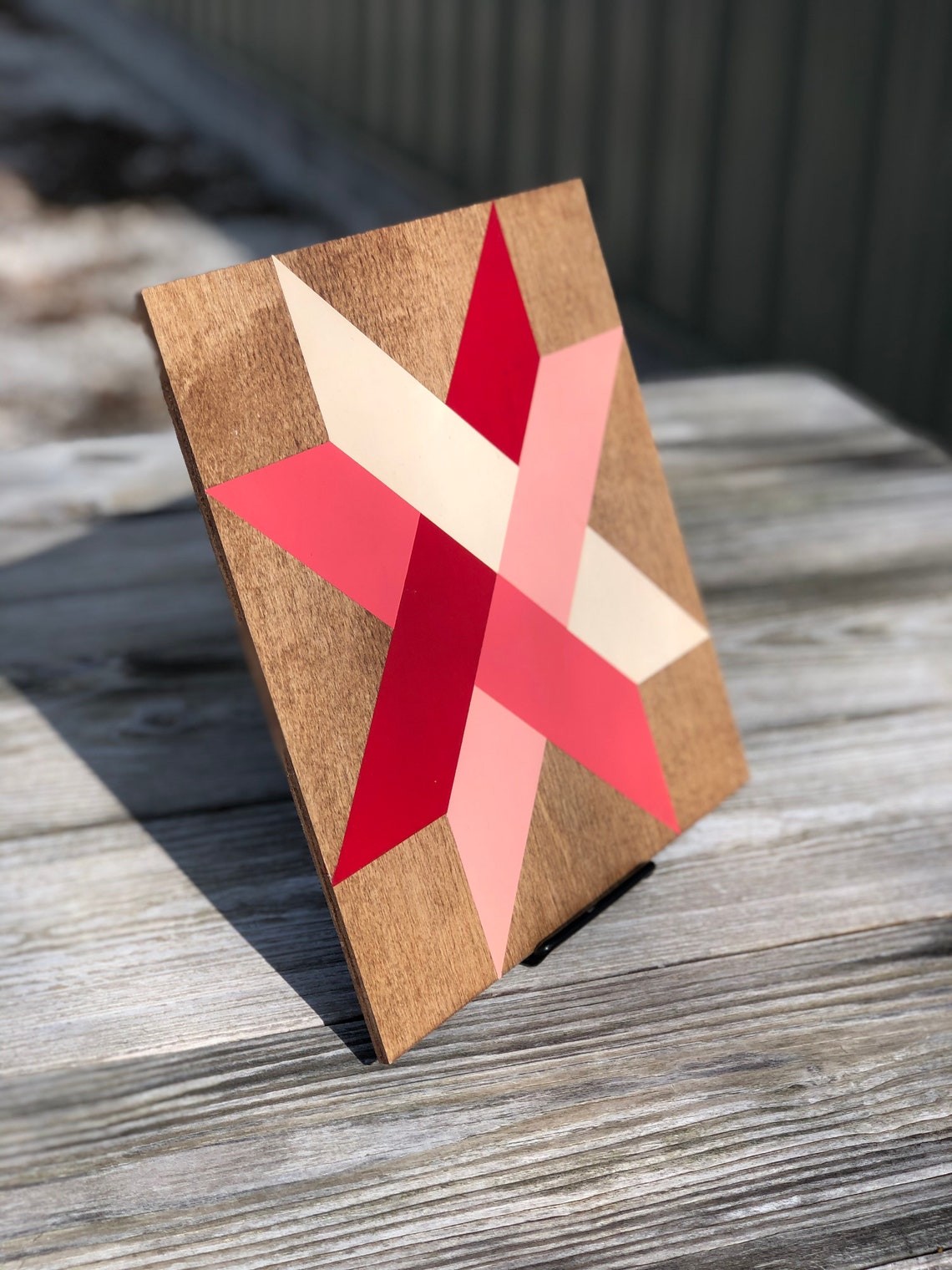 Real Wood Hand Painted Woven Star Barn Quilt 12x12 Inch - Etsy