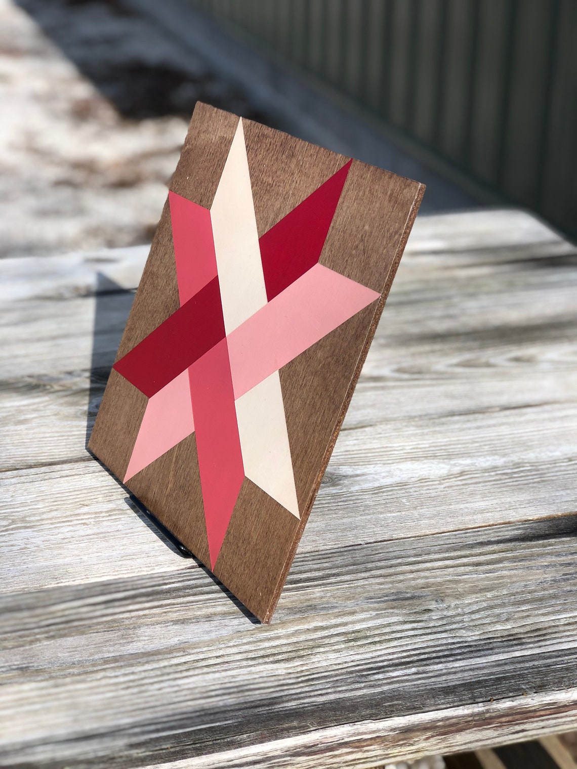 Real Wood Hand Painted Woven Star Barn Quilt 12x12 Inch - Etsy